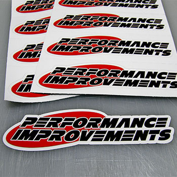 Durable intermediate grade vinyl stickers for outside use on vehicles ...