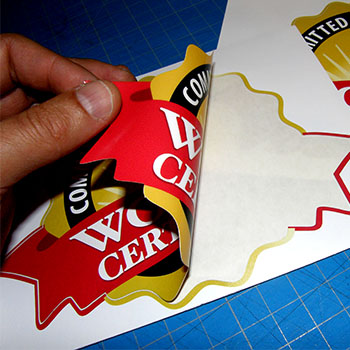 Double Sided Stickers, full colour, any shape, custom printed in Toronto