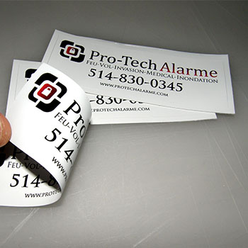 Double Sided Stickers, full colour, any shape, custom printed in Toronto